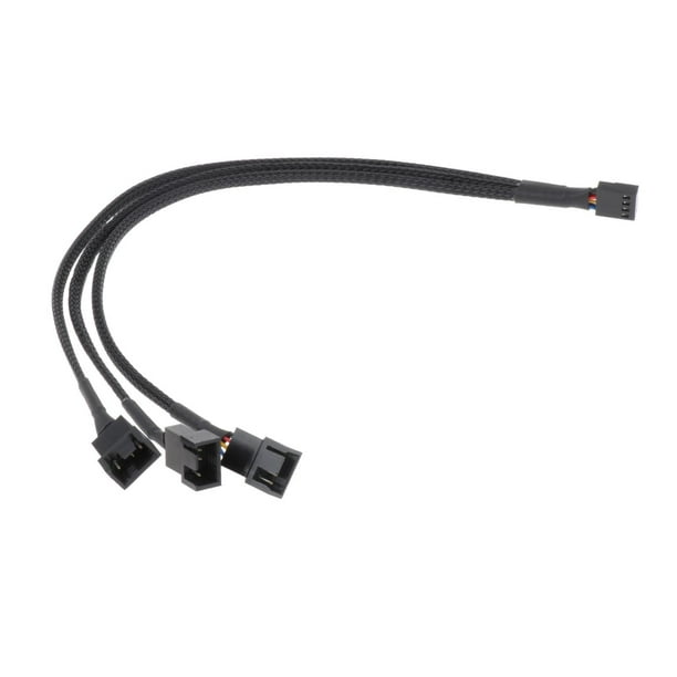 4 Pin PWM Splitter Cable Sleeved Splitter PC Fan Power Cable PWM Fan ...