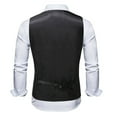 Yanhoo Men Formal Suit Vest Business V Neck Paisley Jacquard Single