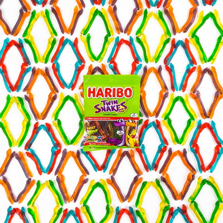 HARIBO Twin Snakes Sweet & Sour Gummi Candies, 8 oz HARIBO Twin Snakes Sweet & Sour Gummi Candies, 8 oz