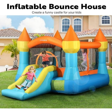 Inflatable Bounce House PVC Bouncy Castle with Detachable Air Cushion ...