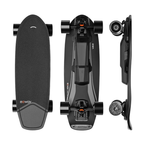 Exway Wave Belt Electric Skateboard, Travel-friendly, Speed 23mph ...
