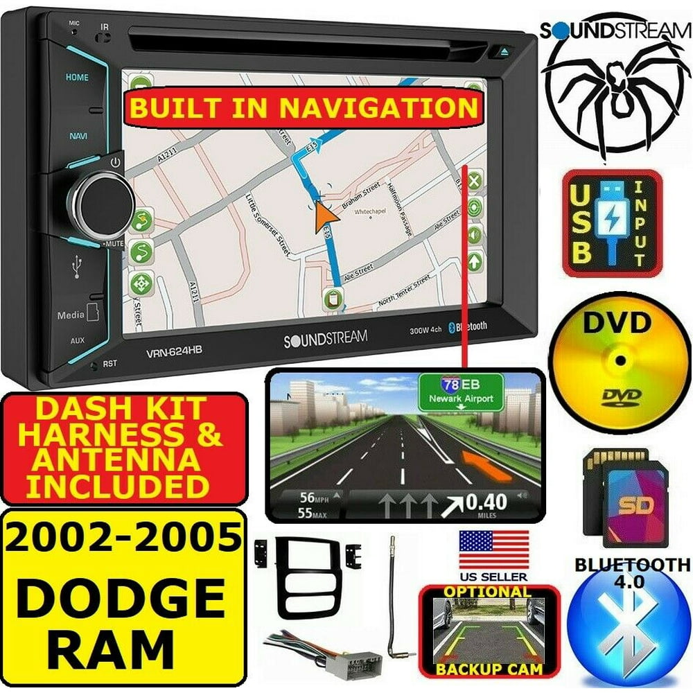 02 03 04 05 DODGE RAM GPS NAVIGATION SYSTEM BLUETOOTH DVD VIDEO CAR ...