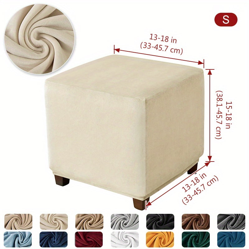 Click here for Cnkoo 1pc Velvet Square Ottoman Elastic All-Inclus... prices