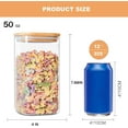50oz Glass Food Storage Jars Set of 6,Glass Storage Containers Clear ...