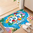 Color 3 Pool Party Floor Mat - Vibrant Tropical Design With Flamingo ...