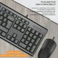 Suproot USB Wired Mouse Keyboard Set, 1200dpi Mice Mechanical Feeling ...