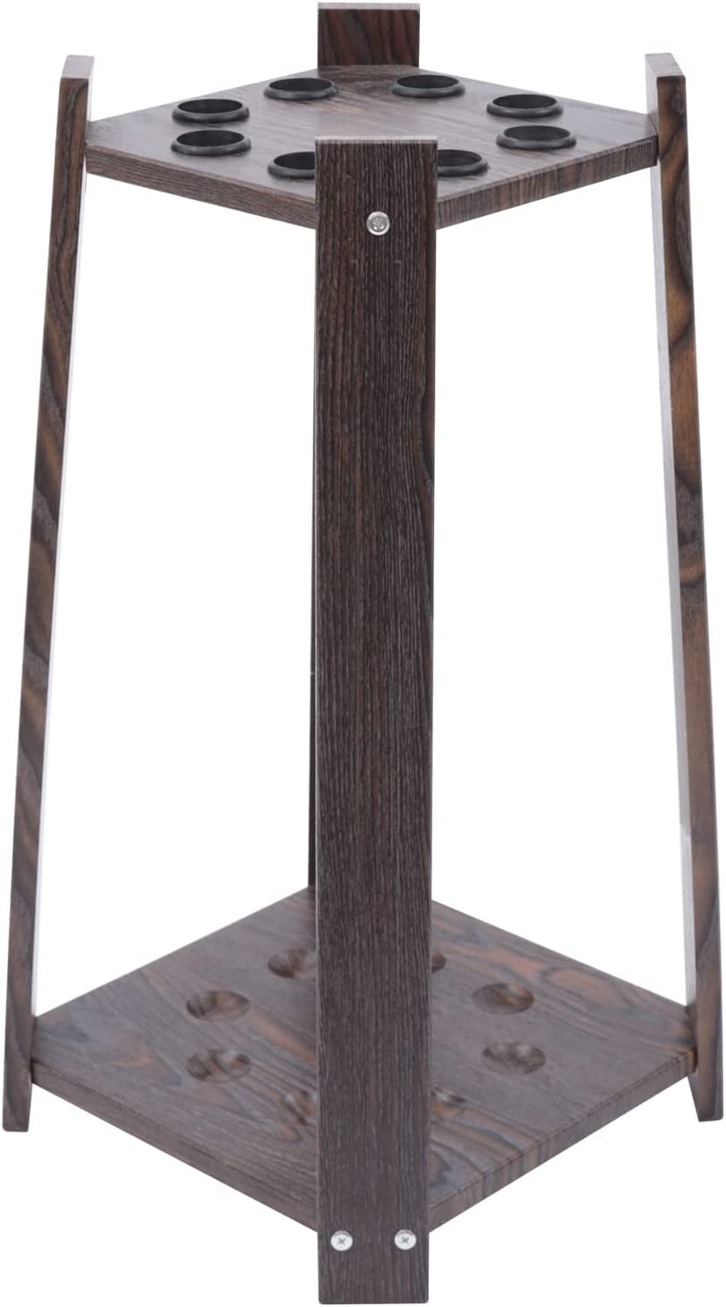 Flkoendmall Pool Wooden 8-Hole Billiard Square Structure Cue Rack ...