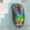 VALSEEL Wireless Gaming Mouse With Full Transparent Design,Double Mode ...