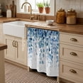 Blue Eucalyptus Leaves Cabinet Curtains 35"W x 35"L, Summer Botanical ...