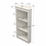 Inval 47" 3-Shelf Corner Bookcase, Multiple Colors - Walmart.com