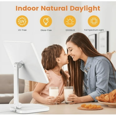 Miroco CL008 Light Therapy Lamp UV-Free 10000 Lux LED Light Timer ...