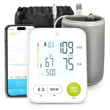 Equate Premium Upper Arm Blood Pressure Monitor and Wide Range Arm Cuff ...