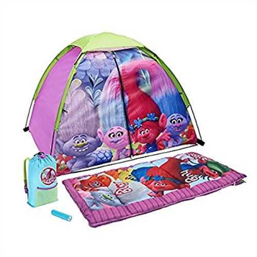DreamWorks Trolls 4 Piece Kids Camp Kit - Play Tent, Sleeping Bag ...