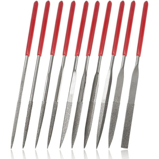 10 Pieces Diamond Files, 160mm Mini Modelling Riffler Files Set 4mm ...