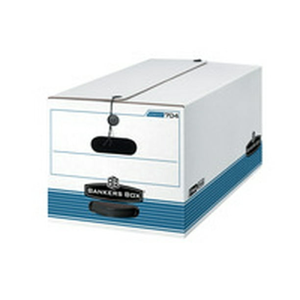 Bankers Box Letter Size File Storage Box with String Button Closure, 10 ...