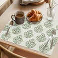 Abstract Green Floral Placemats Set of 6, Vintage Exotic Tribal ...