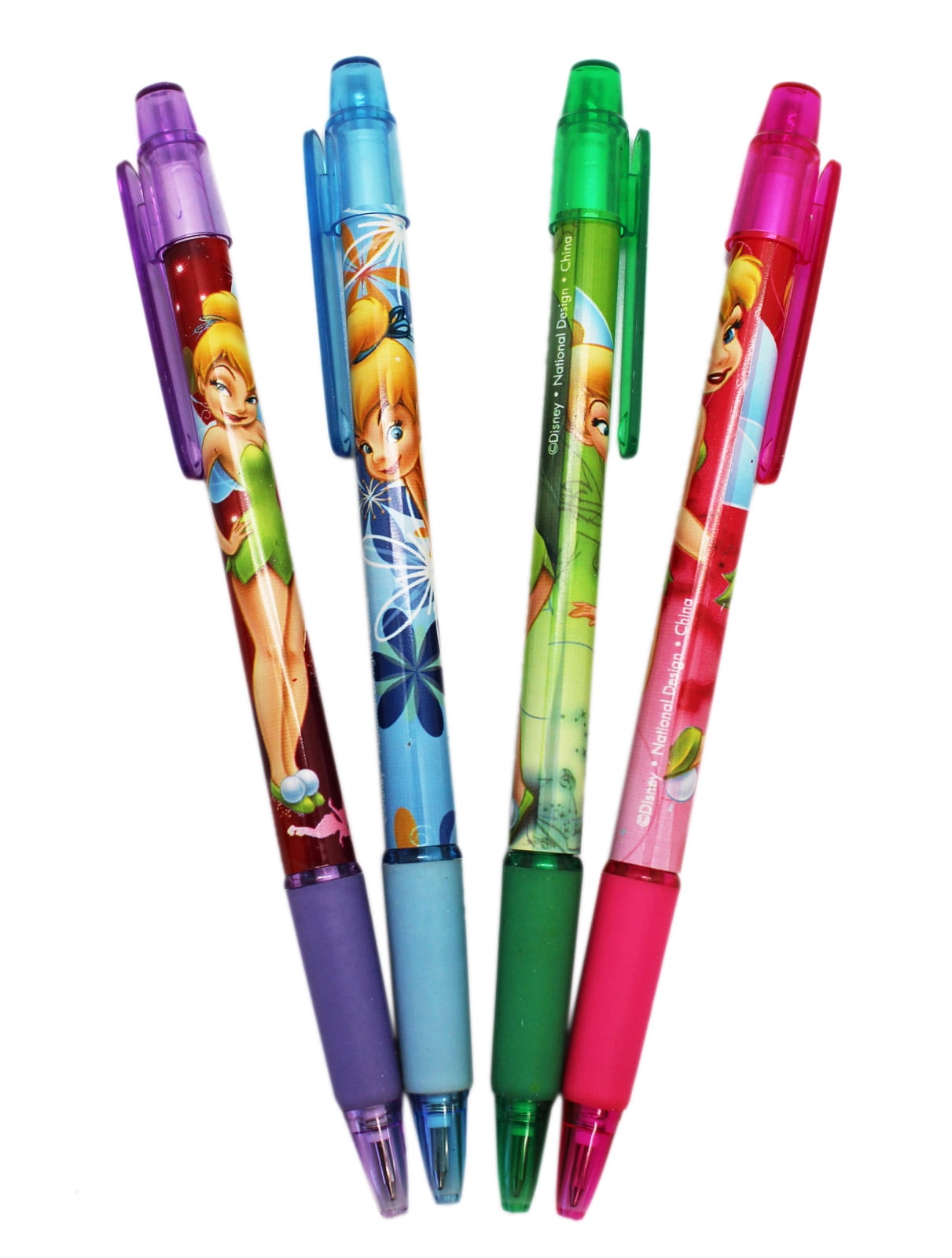 Disney's Tinker Bell Assorted Color Clicky Ballpoint Pen Set (4pc ...