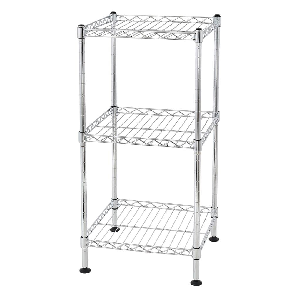Zimtown 3-Tier Storage Rack, Adjustable Wire Steel Shelving Organizer ...