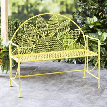 IP-SV131FB Lattice Panel Back Design Steel Bench - Walmart.com
