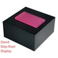 T'z Tagz New 2x2x1.5 Black Acrylic Display Tray Riser Box Cube Pedestal ...