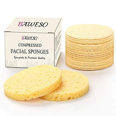 Charleston Roads Compressed Cellulose Facial Cleansing Sponge (White ...
