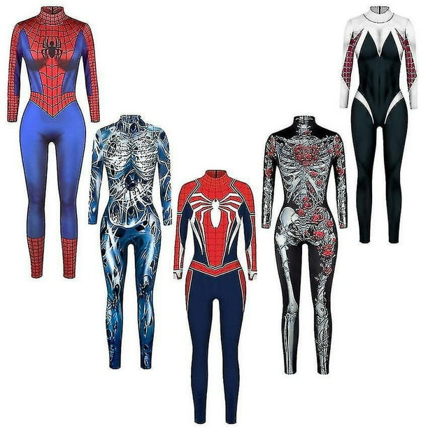 European And American Black Spider Iron Man Actor One-piece Tights ...