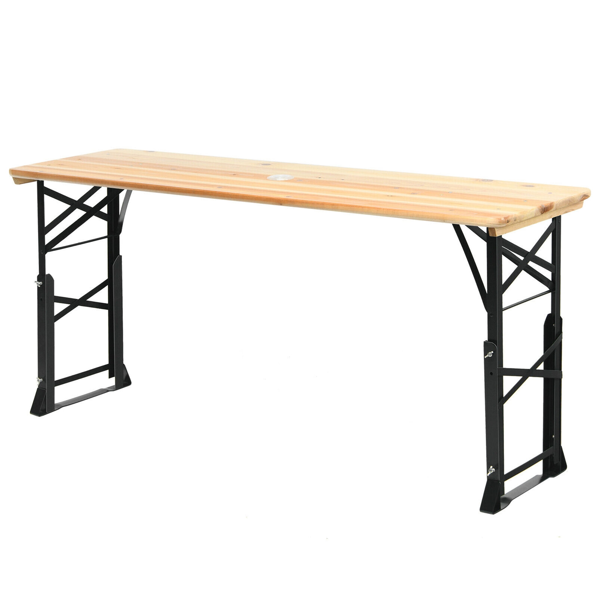 Click here for Gymax 5.5 Ft Outdoor Folding Wood Picnic Table Hei... prices