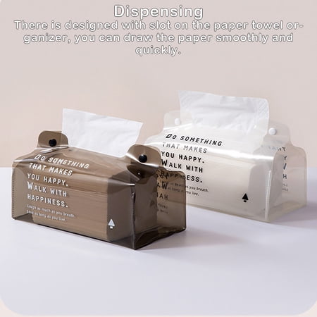 Tissues Cover Transparent Visible Waterproof Snap Button Napkin Toilet ...