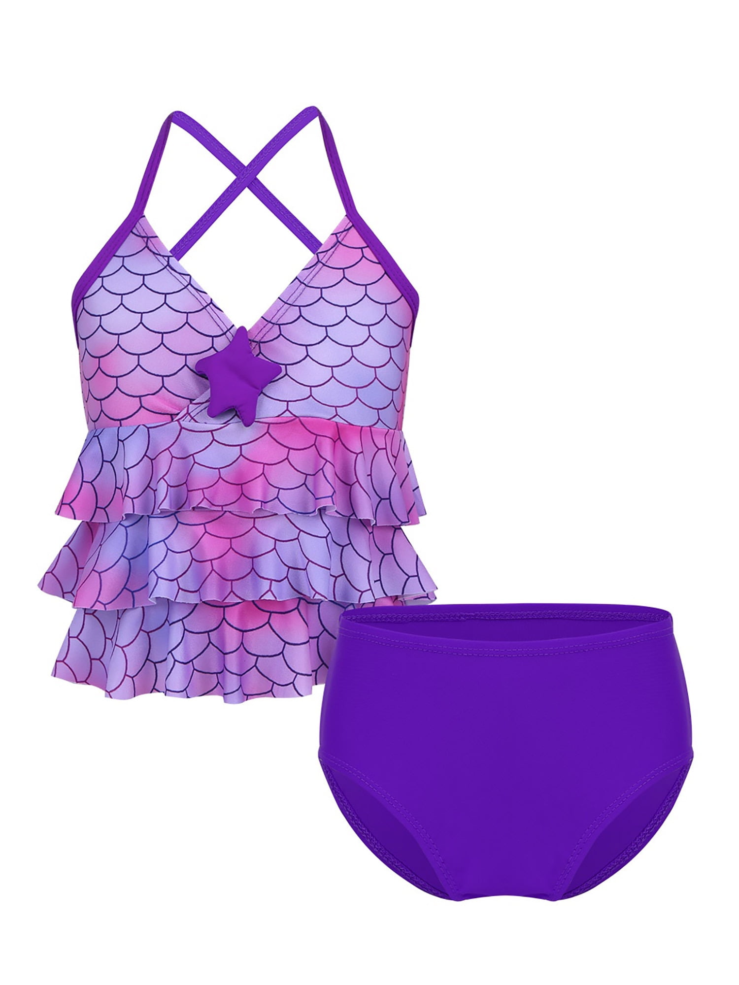 MSemis Kids Little Big Girls Fashion Bikini Set 2 Pieces Swimsuit,Size ...