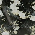 Abyssaly 17.3" x 393" Floral Peel & Stick Wallpaper Black Vinyl ...