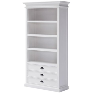 NovaSolo Provence 4 Shelf Bookcase in Pure White - Walmart.com