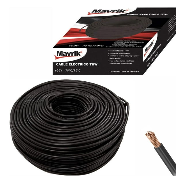 Cable Eléctrico De Cobre 100 Mts Tipo Thw Cal. 12 Negro Adir negro Adir Negro | Bodega Aurrera ...