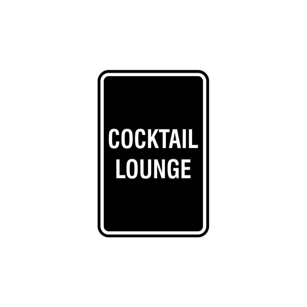 Portrait Round Cocktail Lounge Sign (Black) - Large 6" x 8" - Walmart.com