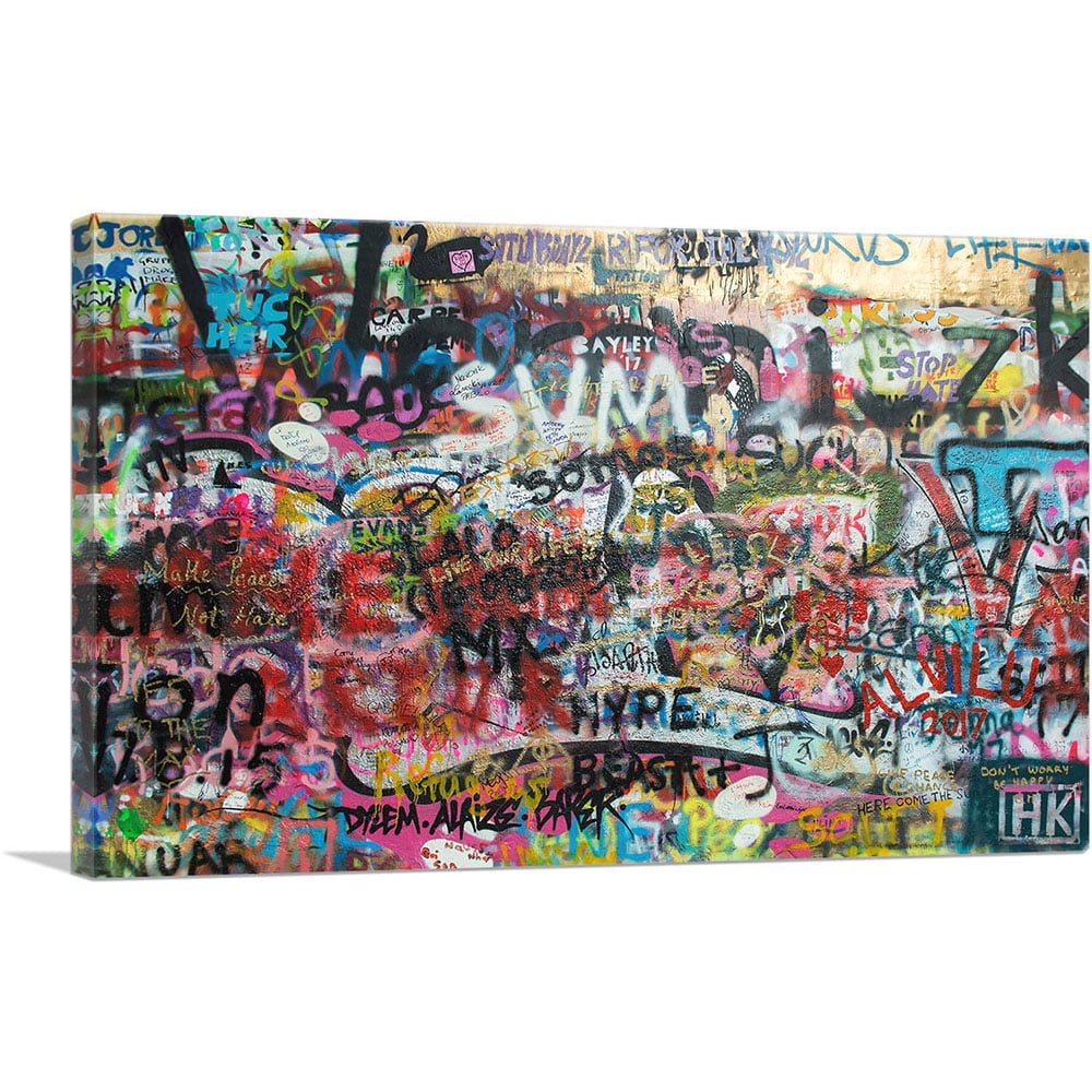 ARTCANVAS Graffiti Overload Canvas Art Print - Size: 40" x 26" (1.50 ...