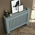 4 Sizes Tall Radiator Cover Cabinet MDF Wood Grill Shelf Wall Fence ...