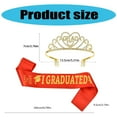 2025 Elegant Graduation Crown and Sash Set Graduate Ribbon Etiquette ...