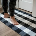 B&B Buffalo Plaid Runner Rug, Washable, Black and White Checkered Rug ...