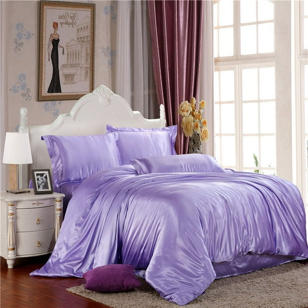 Reliable Bedding 100% Silk Satin Comforter, Silky Soft Quilt Luxury ...