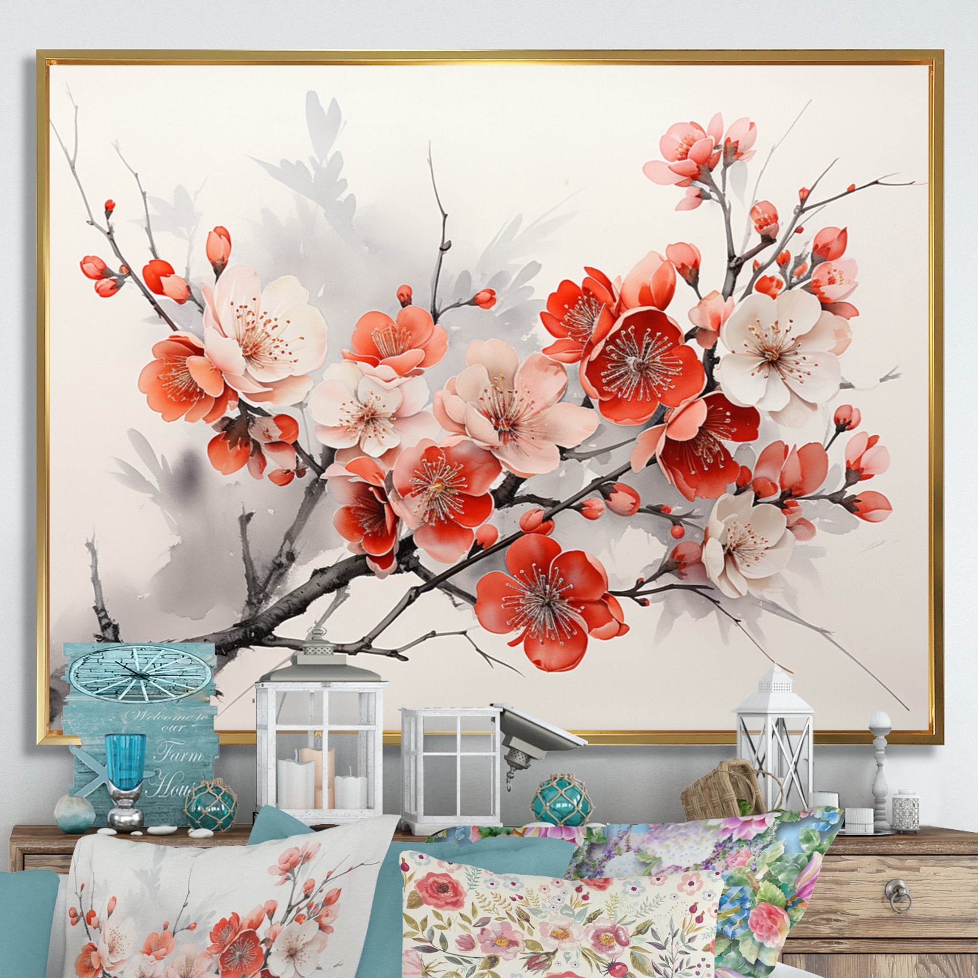 Click here for Designart Asian Art Oversized Framed Wall Art Deco... prices