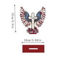 4th of July Flat Wooden Star Flag Desktop Standing Figurine - Patriotic ...