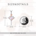 Rose Cross Necklace 925 Sterling Silver Heart Crucifix Pendant ...