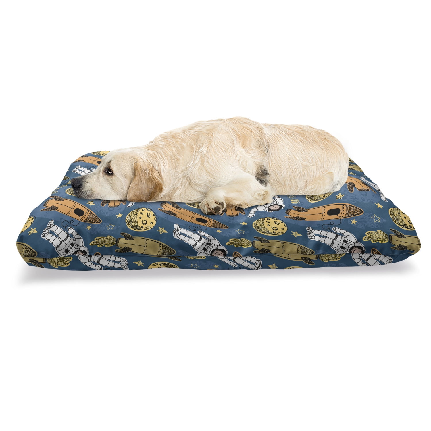 Astronaut Pet Bed, Outer Space Rockets Stars Planets Moon Landing ...