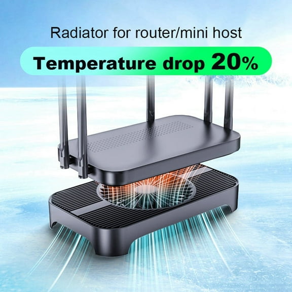 Qisuw High Airflow Cooling Fan for Router Modem Receiver TV Box 5V USB ...