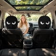 2 Pack Car Headrest Covers, 24×26cm Funny Cartoon Print Polyester ...