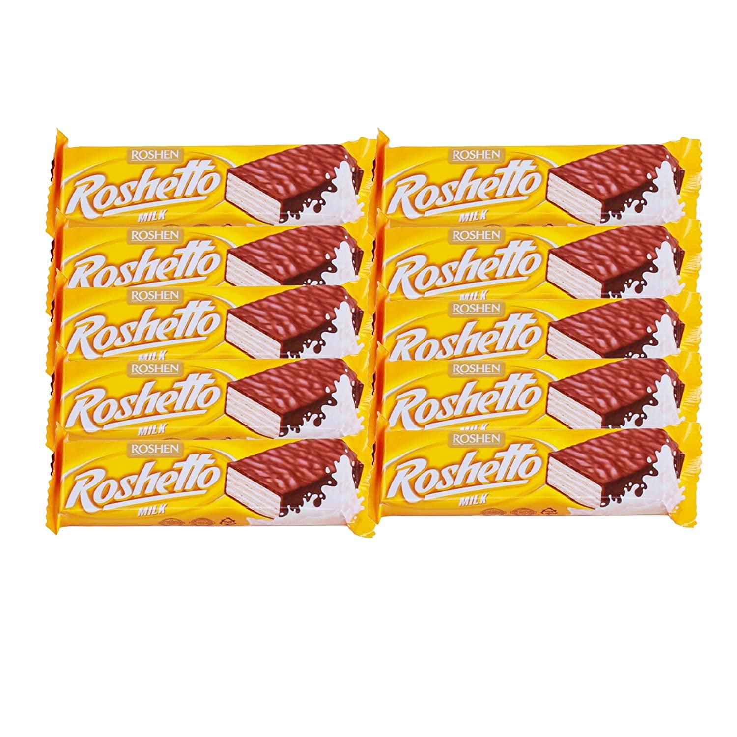 Roshen Crispy Flavorful Roshetto Wafer Milk Chocolate Glazed with Milk ...