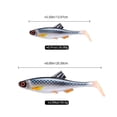 Silicone Soft Paddle Tail Swimbait with 3D Eyes Lifelike Bionic Fishing ...