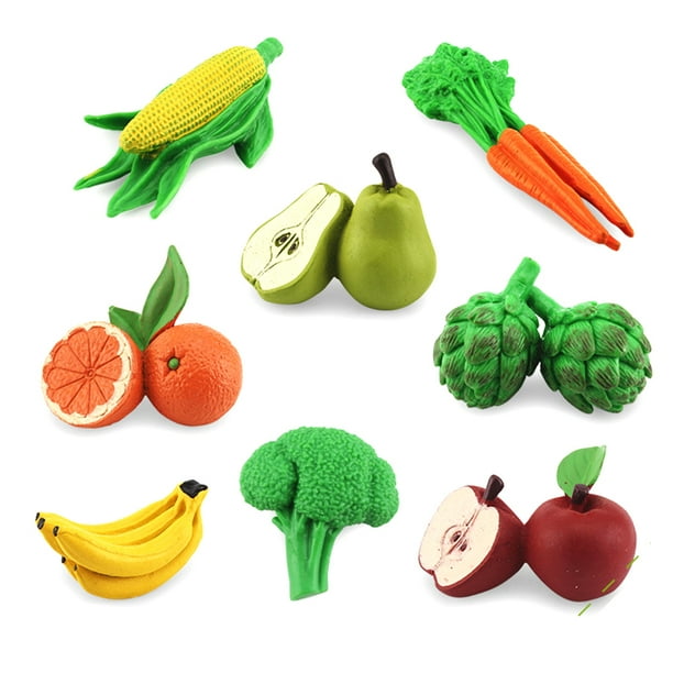 Realistic Fruits Vegetables Action Figure Food Model Ornaments Early ...