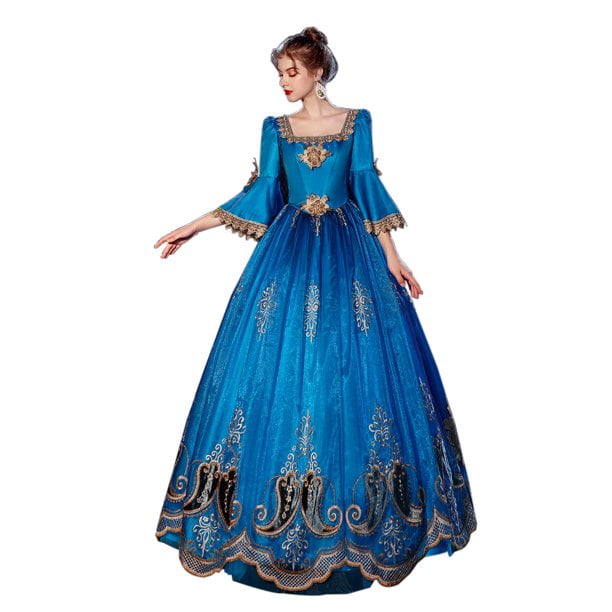 KEMAO Victorian Rococo Ball Gown Inspiration Maiden Costume Medieval ...