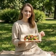 20pcs Degradable Disposable Square Plates, 9.45in Waterproof ...