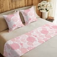 Bed Runner for King Size Bed, Coastal Pink 3 Pcs Bedding Runner Set - 1 ...